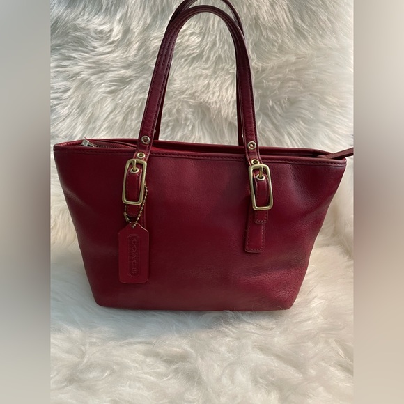Coach | Bags | Euc Coach Red Leather Satchel | Poshmark